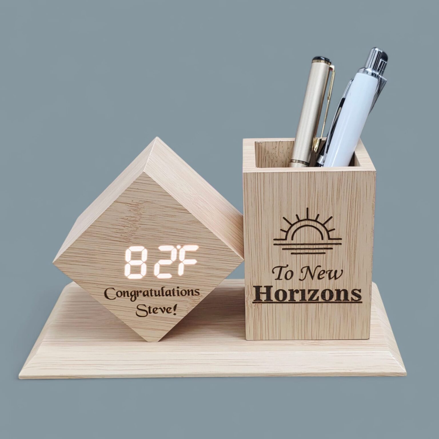 Custom Engraved Pen Holder – Rio Gift Shop - Desk Pen Holder